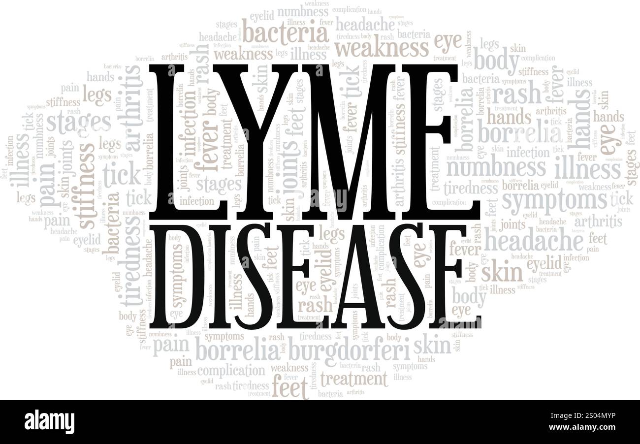 Lyme Disease: Borrelia Burgdorferi word cloud conceptual design ...