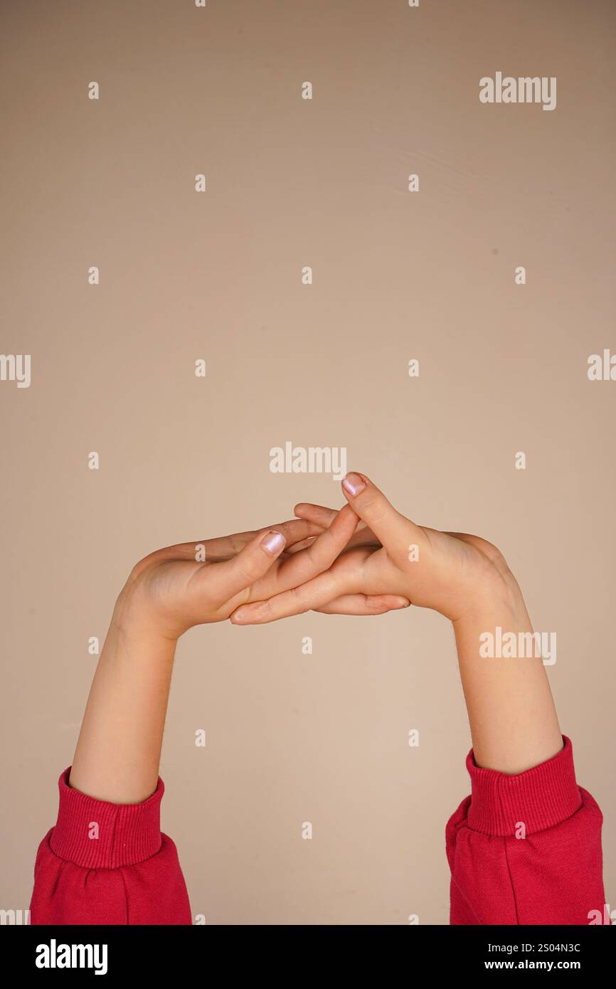 A simple yet powerful representation of togetherness. Two hands clasped ...