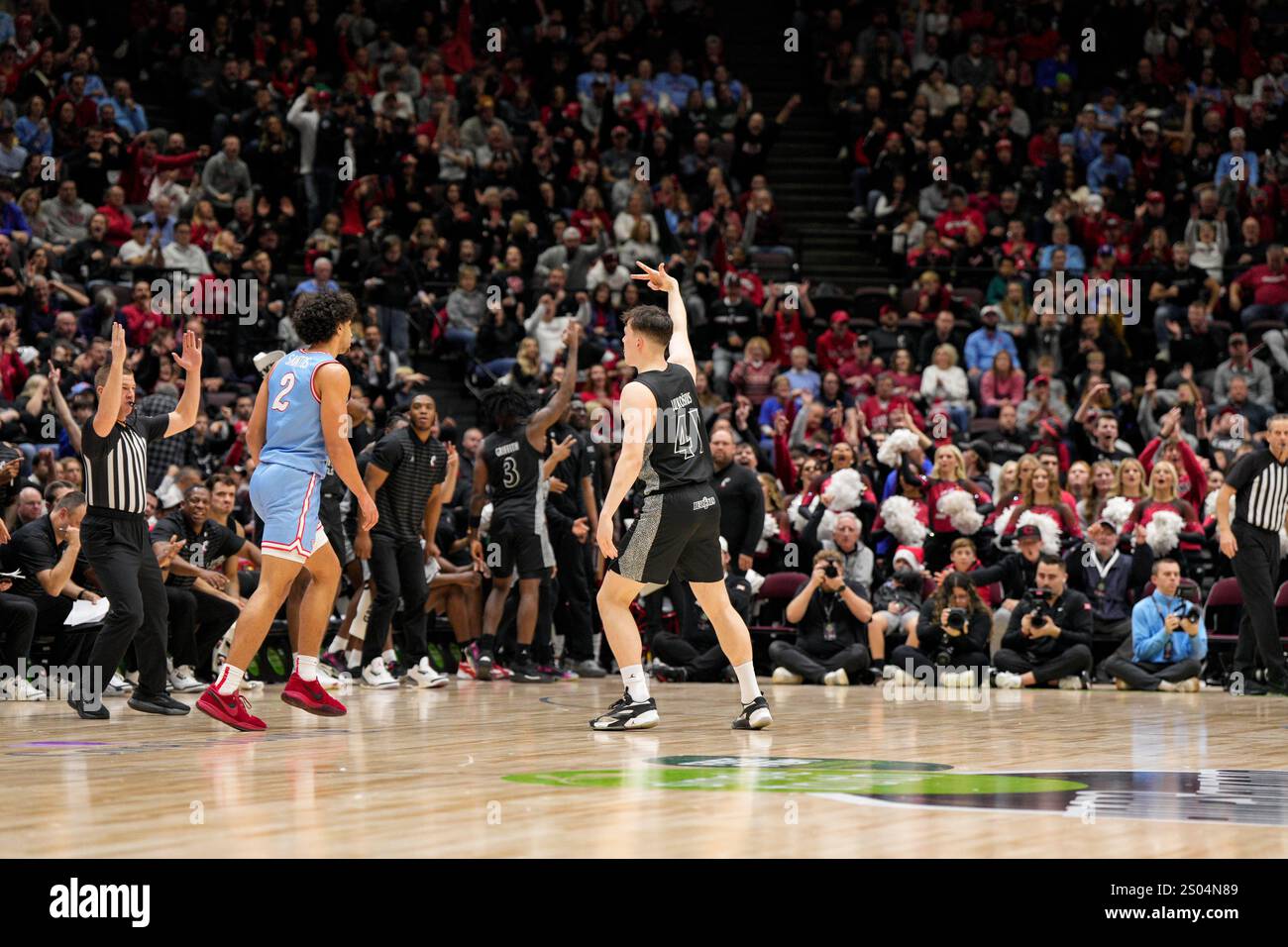 Cincinnati guard Simas Lukosius (41) gestures after scoring during the ...