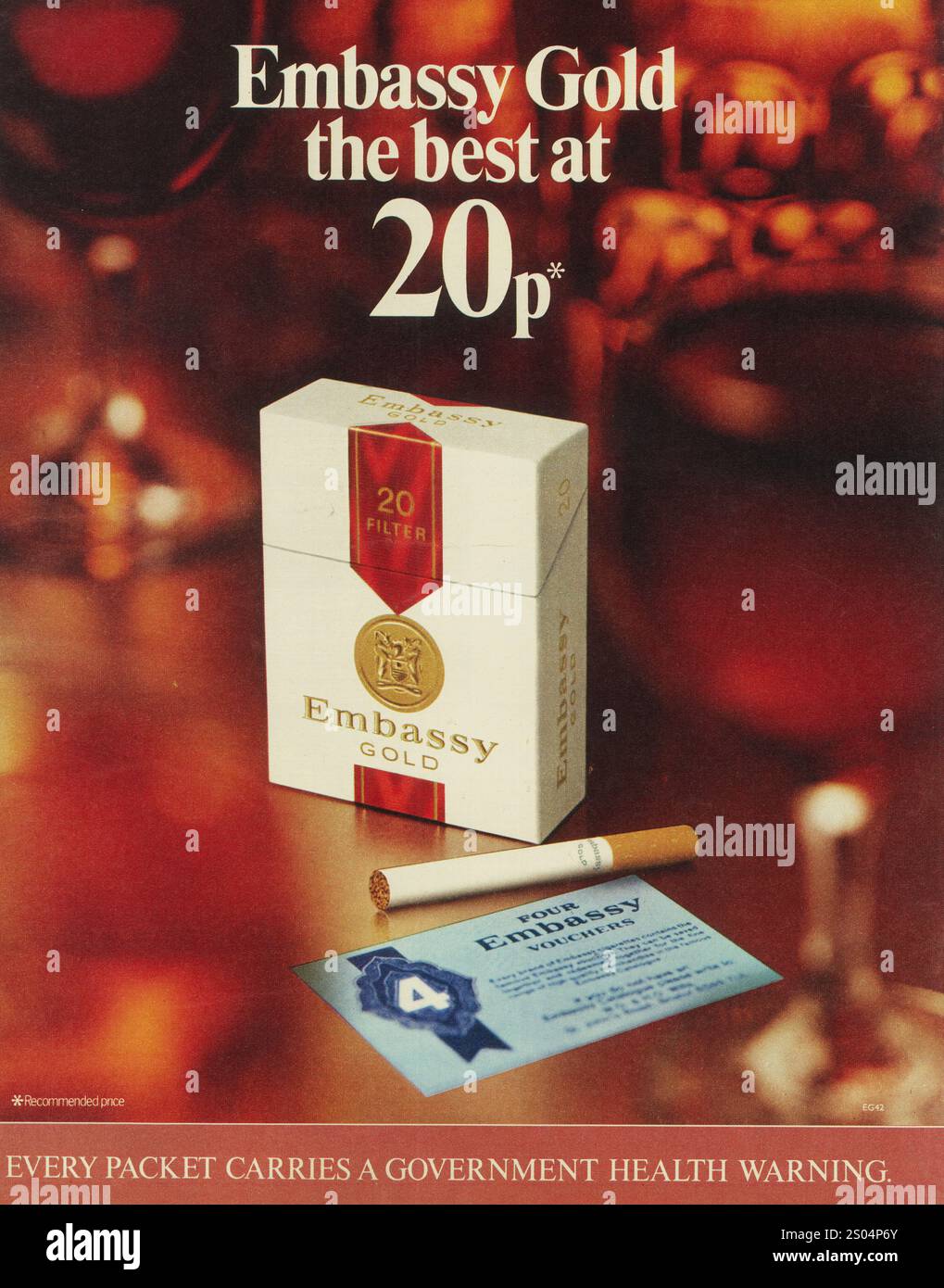 1973 UK Embassy Gold Cigarettes ad Stock Photo - Alamy