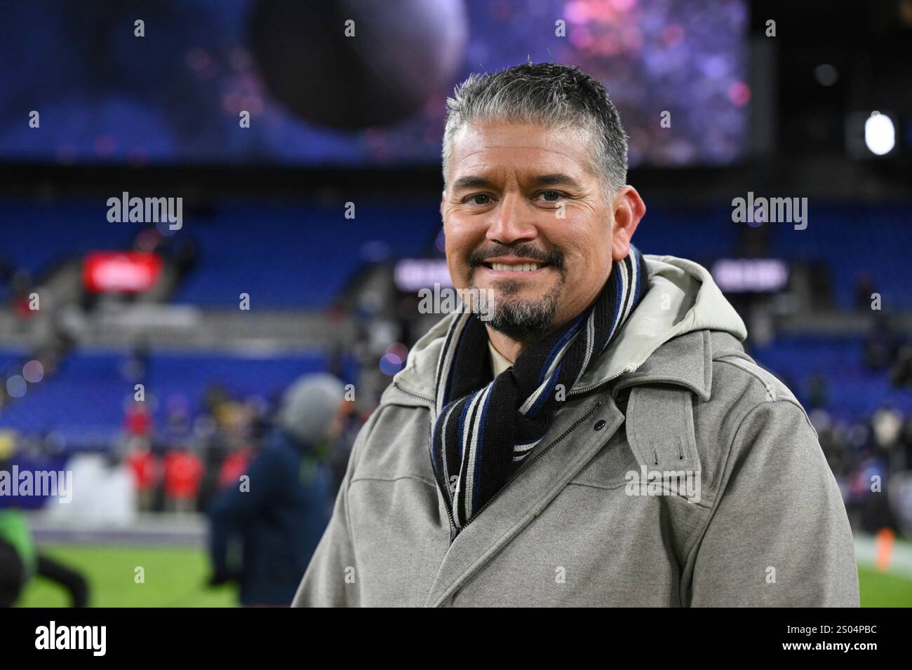 NFL Network reporter Omar Ruiz poses for a picture after an NFL ...