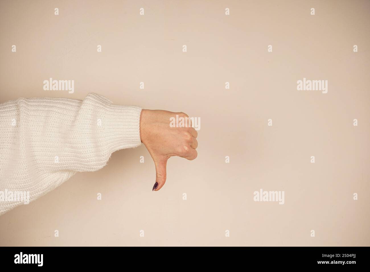 Thumbs down in a general sign of disapproval. This simple yet powerful ...