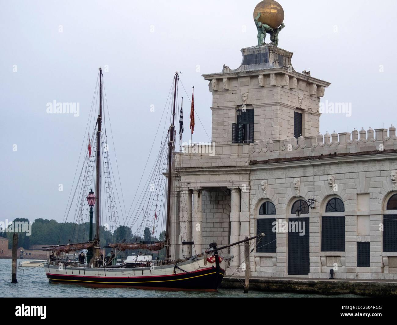 VENICE, ITALY - MAY 05, 2015: Vintage sailing ship moored on the ...