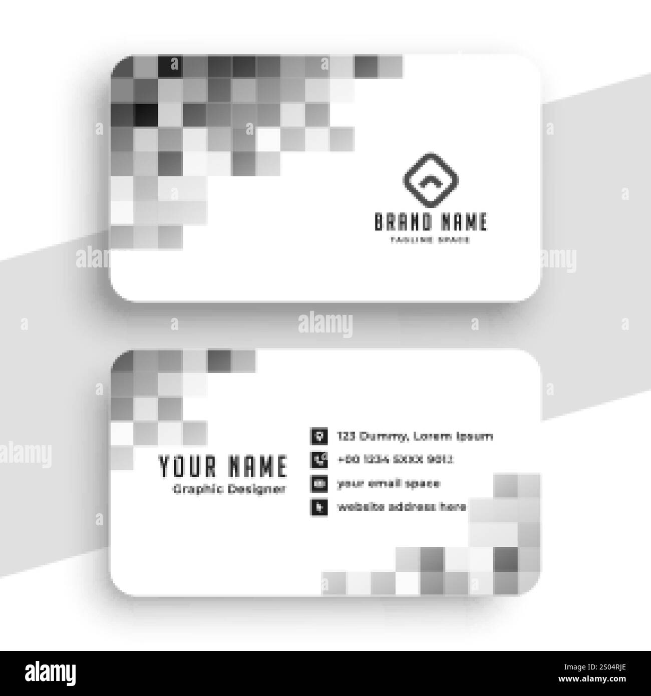 creative pixel style business card design Stock Vector Image & Art - Alamy