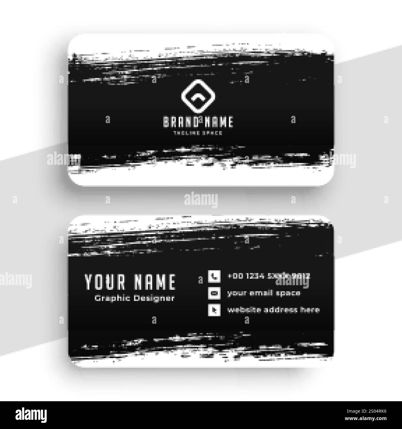Abstract grunge business card Black and White Stock Photos & Images - Alamy