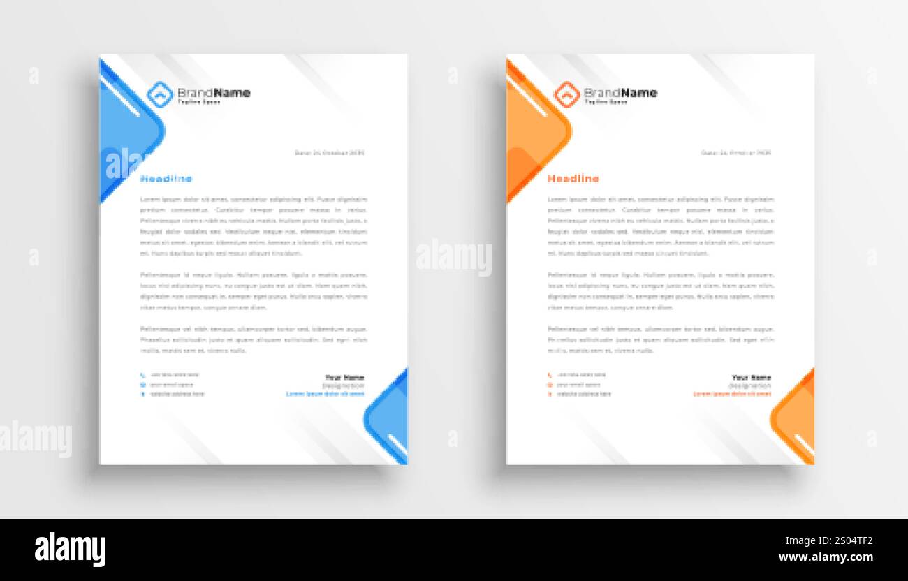elegant letterhead design template for your business Stock Vector Image ...