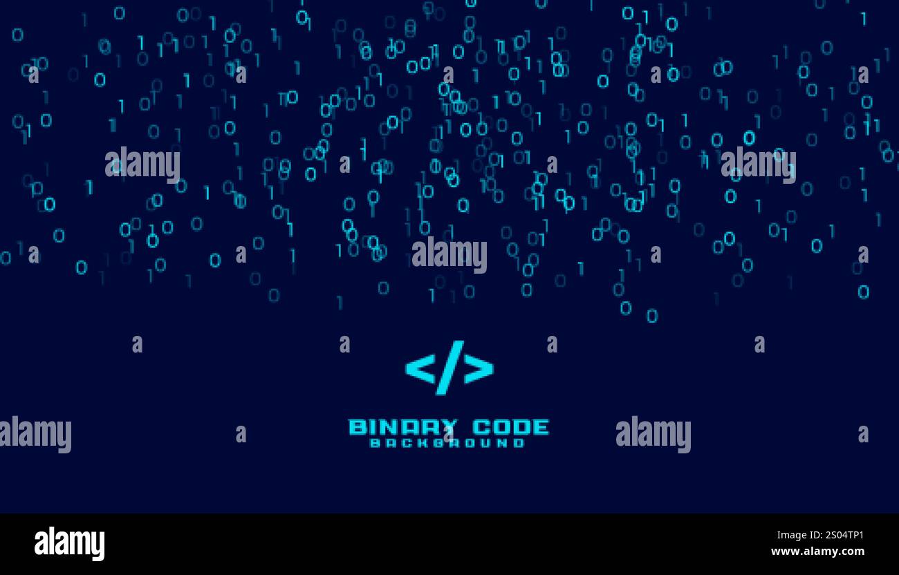 Binary Code Algorithm Digital Data Background Stock Vector Image And Art