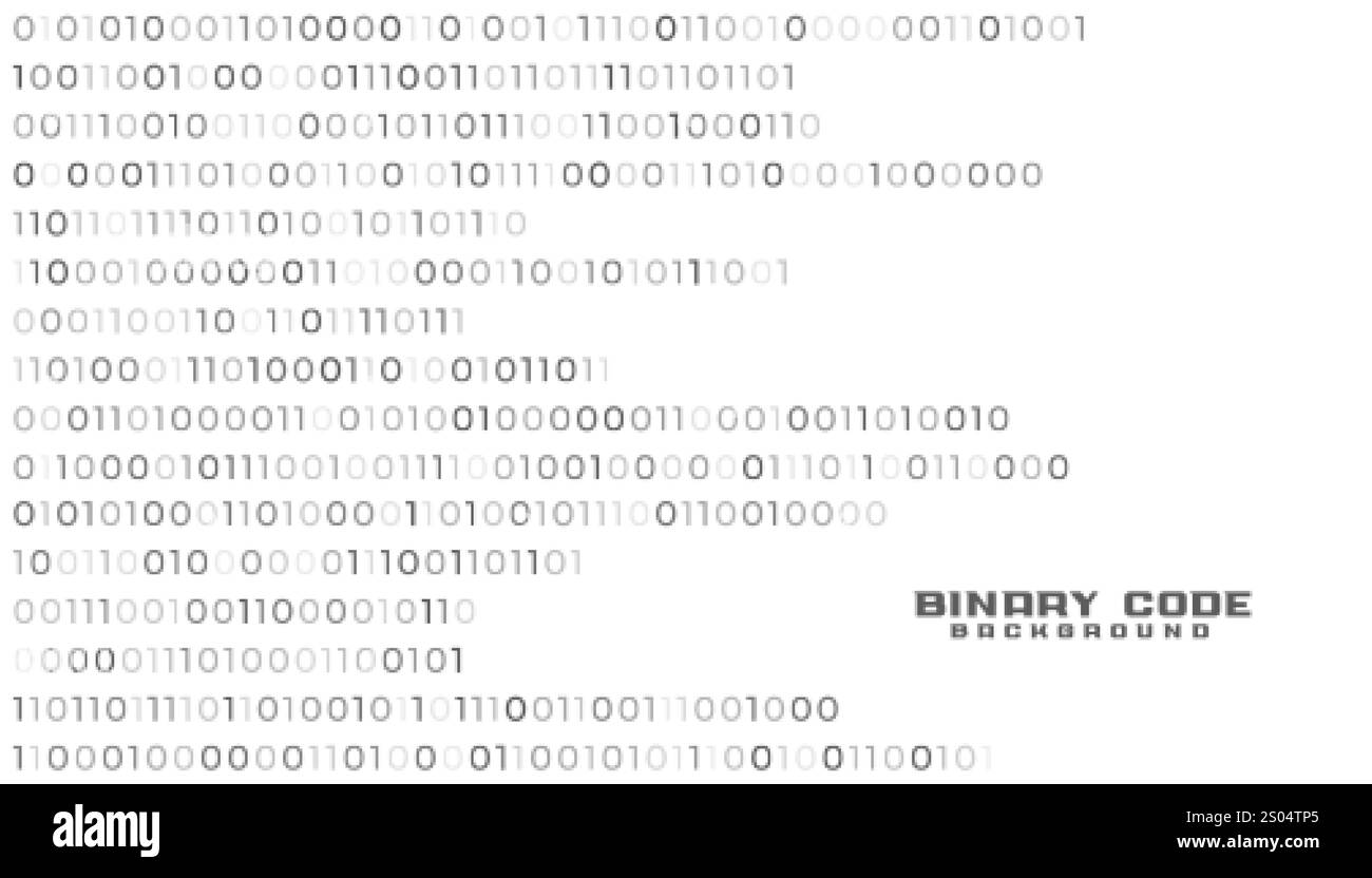 binary code network technology white background design Stock Vector ...