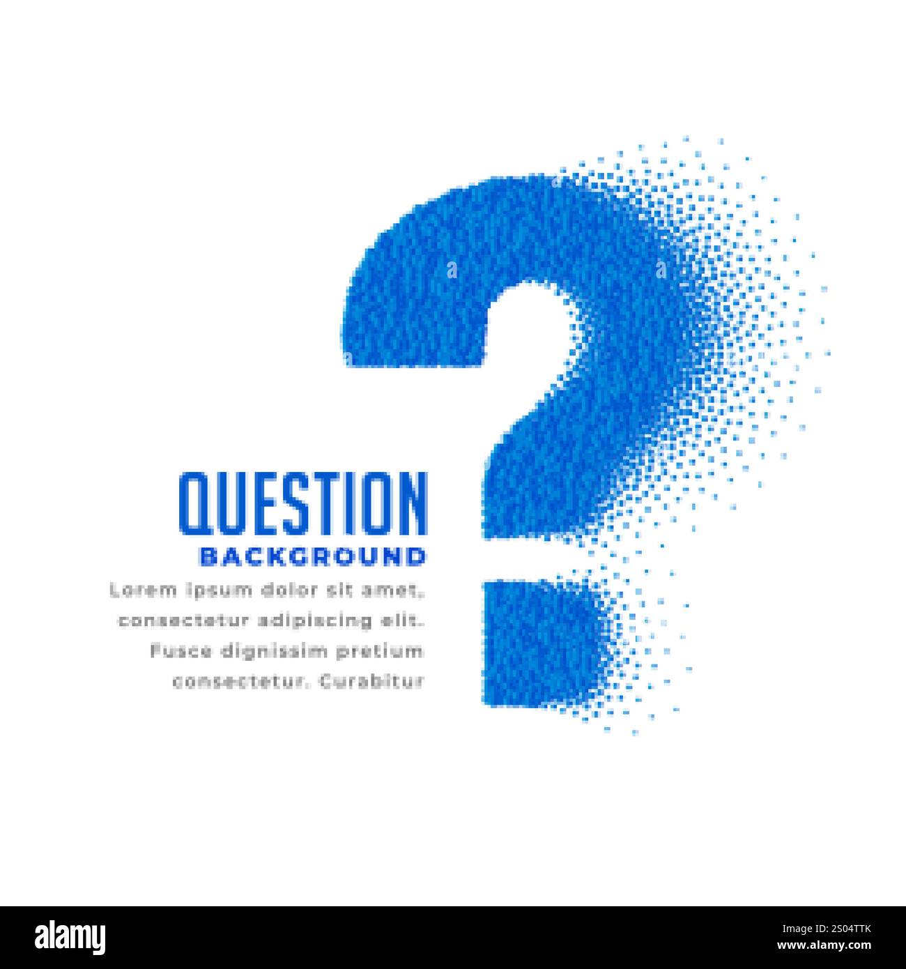 Question mark made particles Cut Out Stock Images & Pictures - Alamy