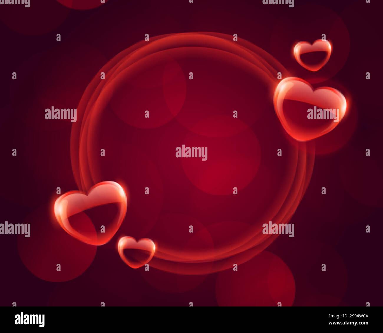 bubble hearts valentines day frame with text space Stock Vector Image ...
