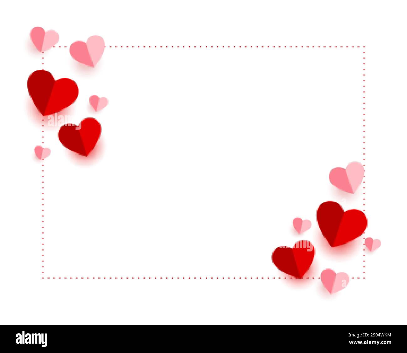 paper hearts style valentines day card design Stock Vector Image & Art ...