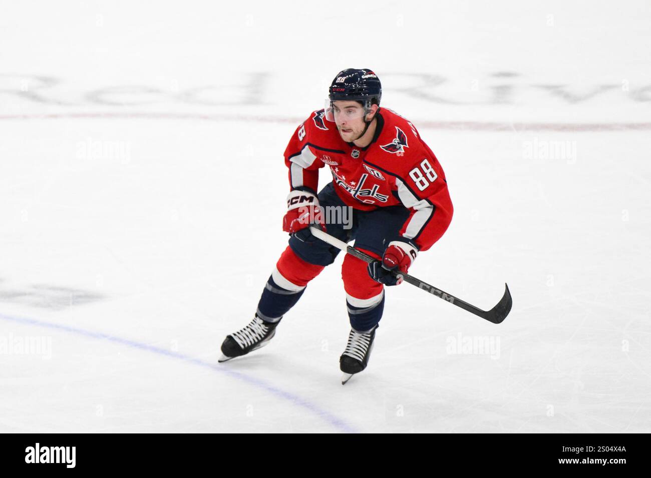 Washington Capitals left wing Andrew Mangiapane (88) skates during the ...