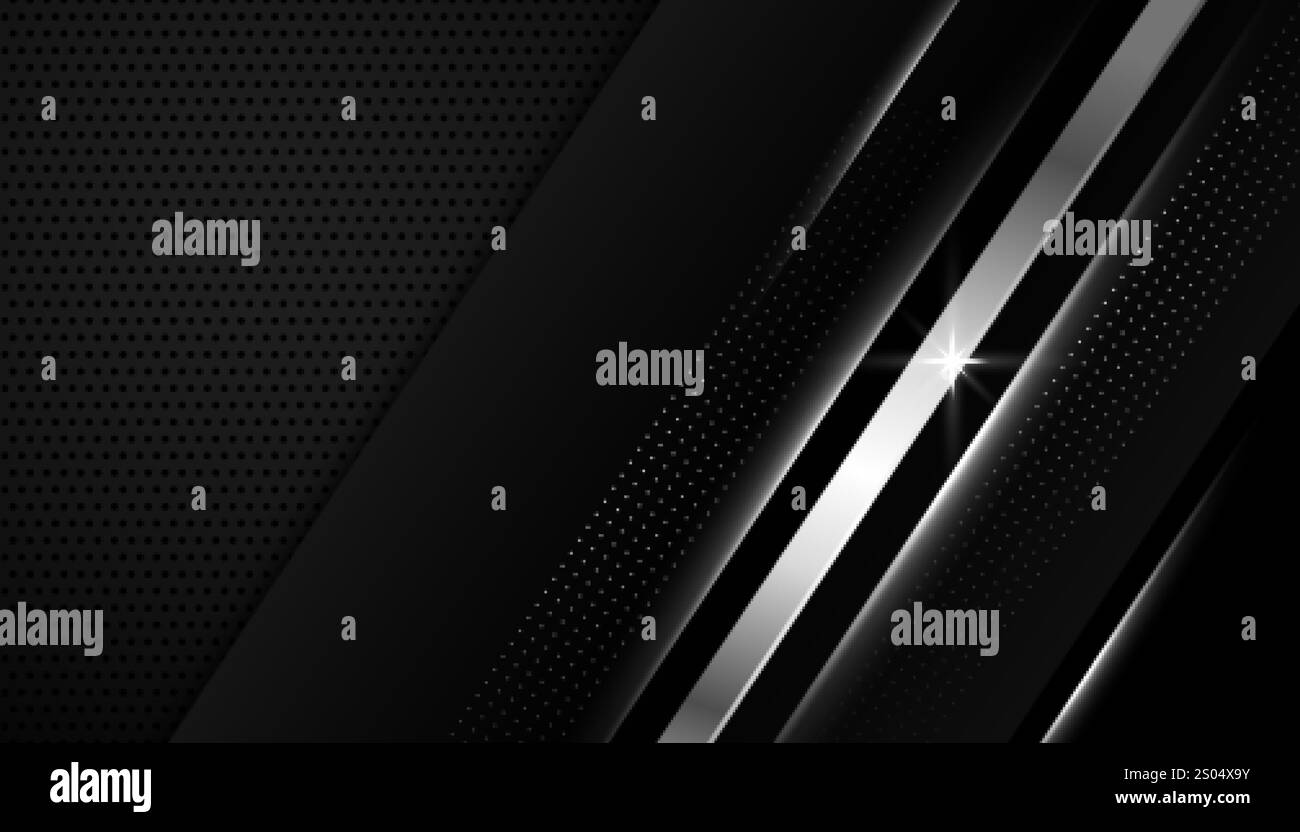 Black silver geometric shapes Stock Vector Images - Alamy