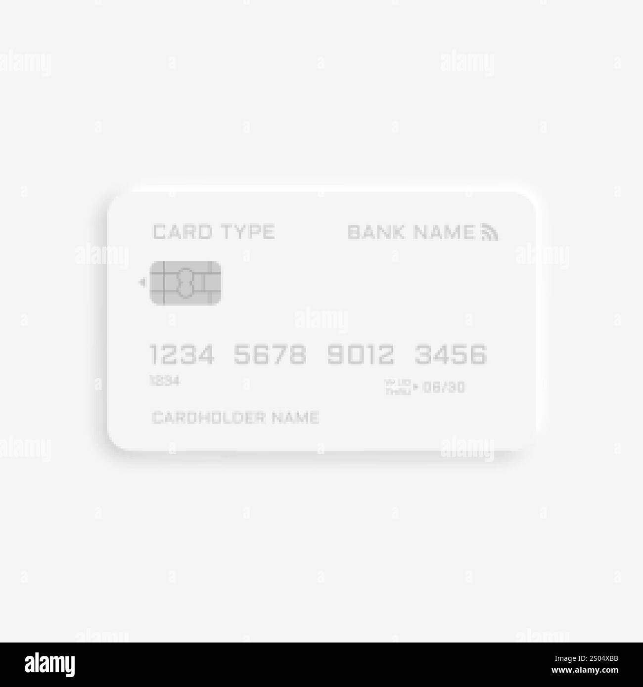 neumorphism style credit card mockup design template Stock Vector Image ...