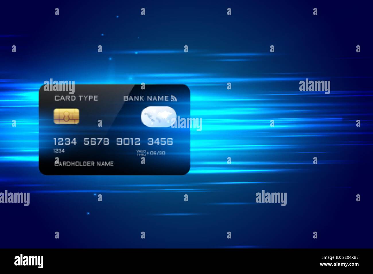 digital credit card payment background in fast technology style Stock ...