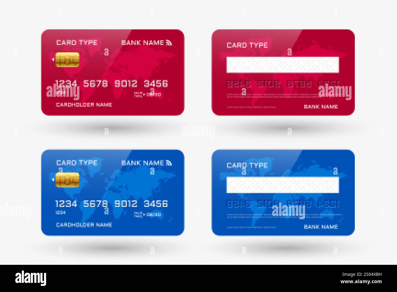 Credit card realistic mockup Stock Vector Images - Alamy