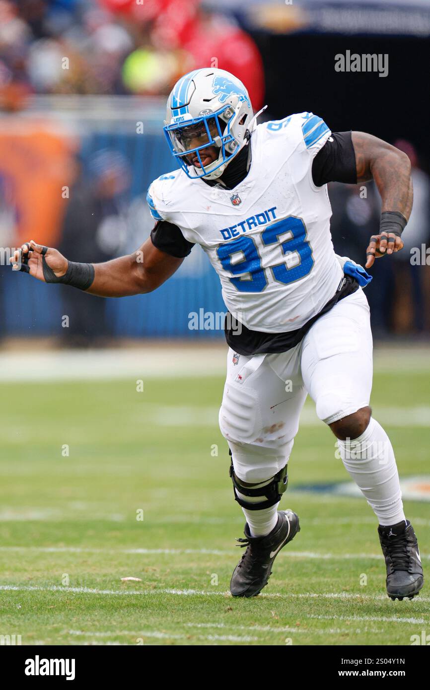 Detroit Lions defensive end Josh Paschal (93) blocks during the first ...