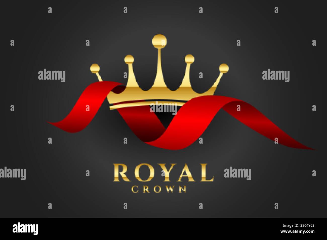 royal crown background with red ribbon Stock Vector Image & Art - Alamy