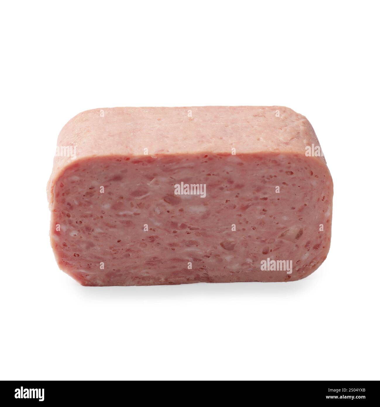 Whole piece of canned meat isolated on white Stock Photo - Alamy