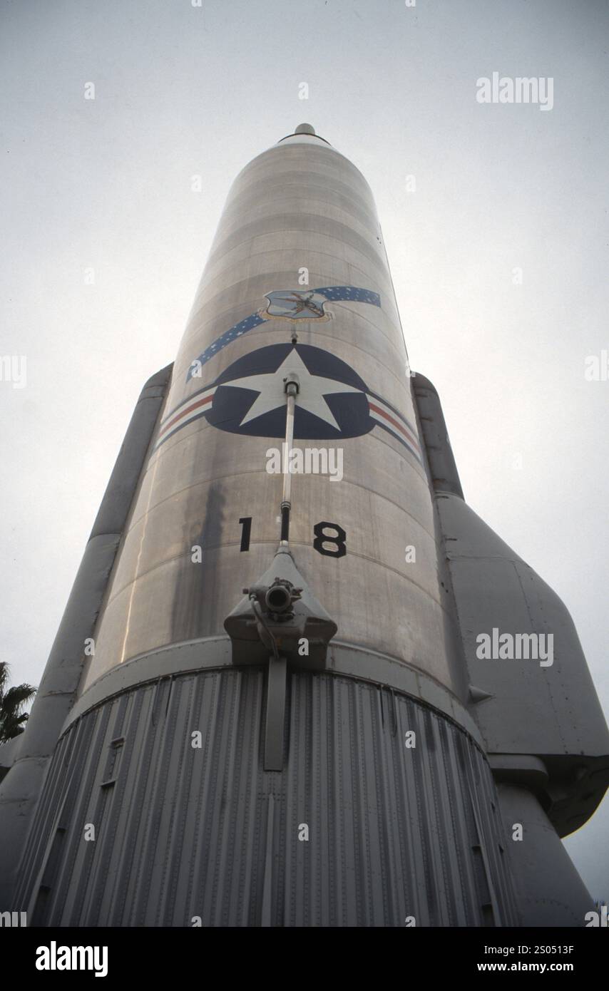 Atlas missile, built by Convair at the height of the cold war, stands ...