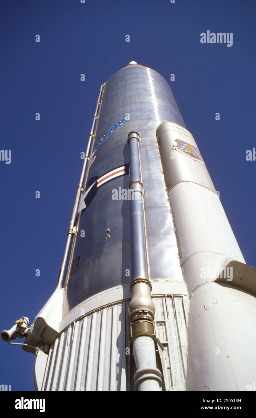 Atlas missile, built by Convair at the height of the cold war, stands ...
