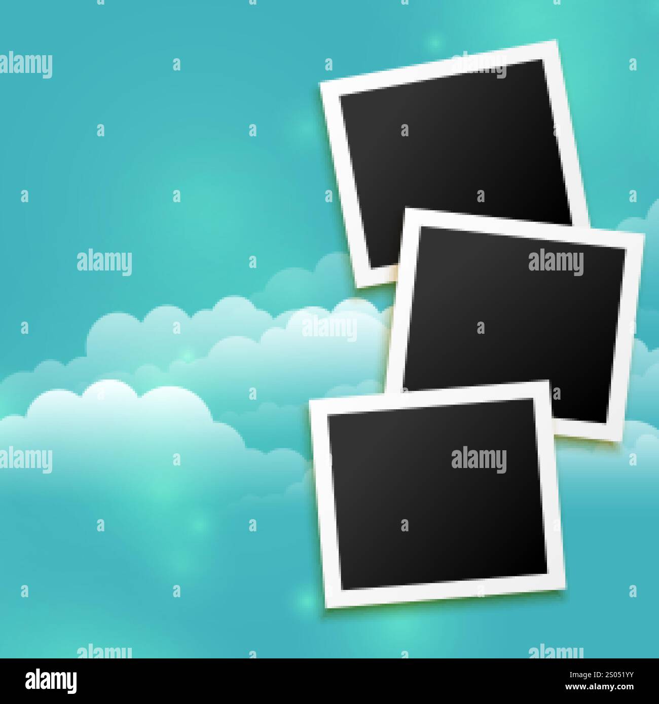 photo frames background with clouds Stock Vector Image & Art - Alamy