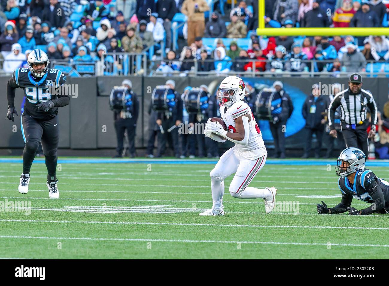 December 22, 2024, Charlotte, North Carolina, USA: Arizona Cardinals running back MICHAEL CARTER ...