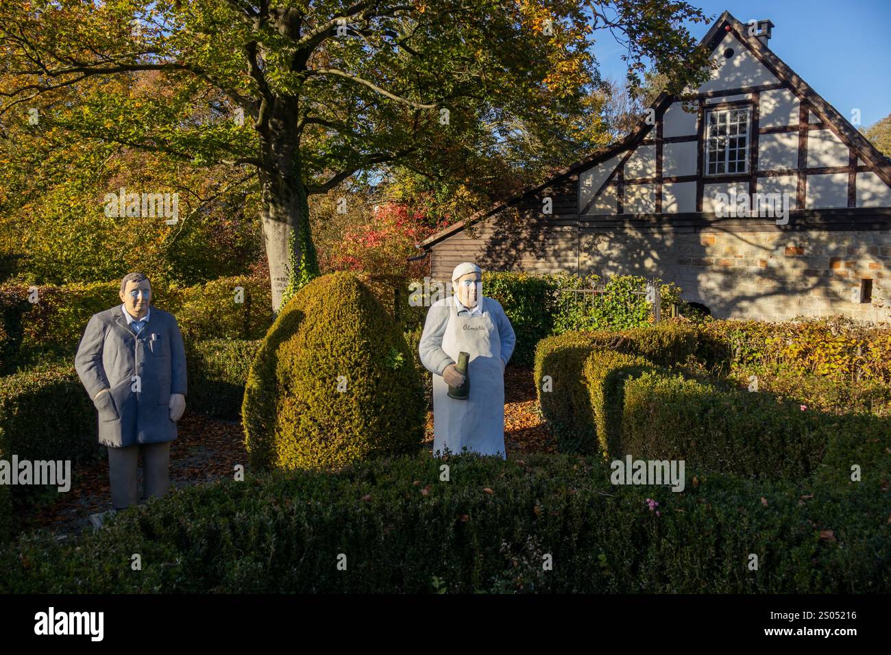 Monument in front of the old mill in Salzkotten. A reminder of the old ...