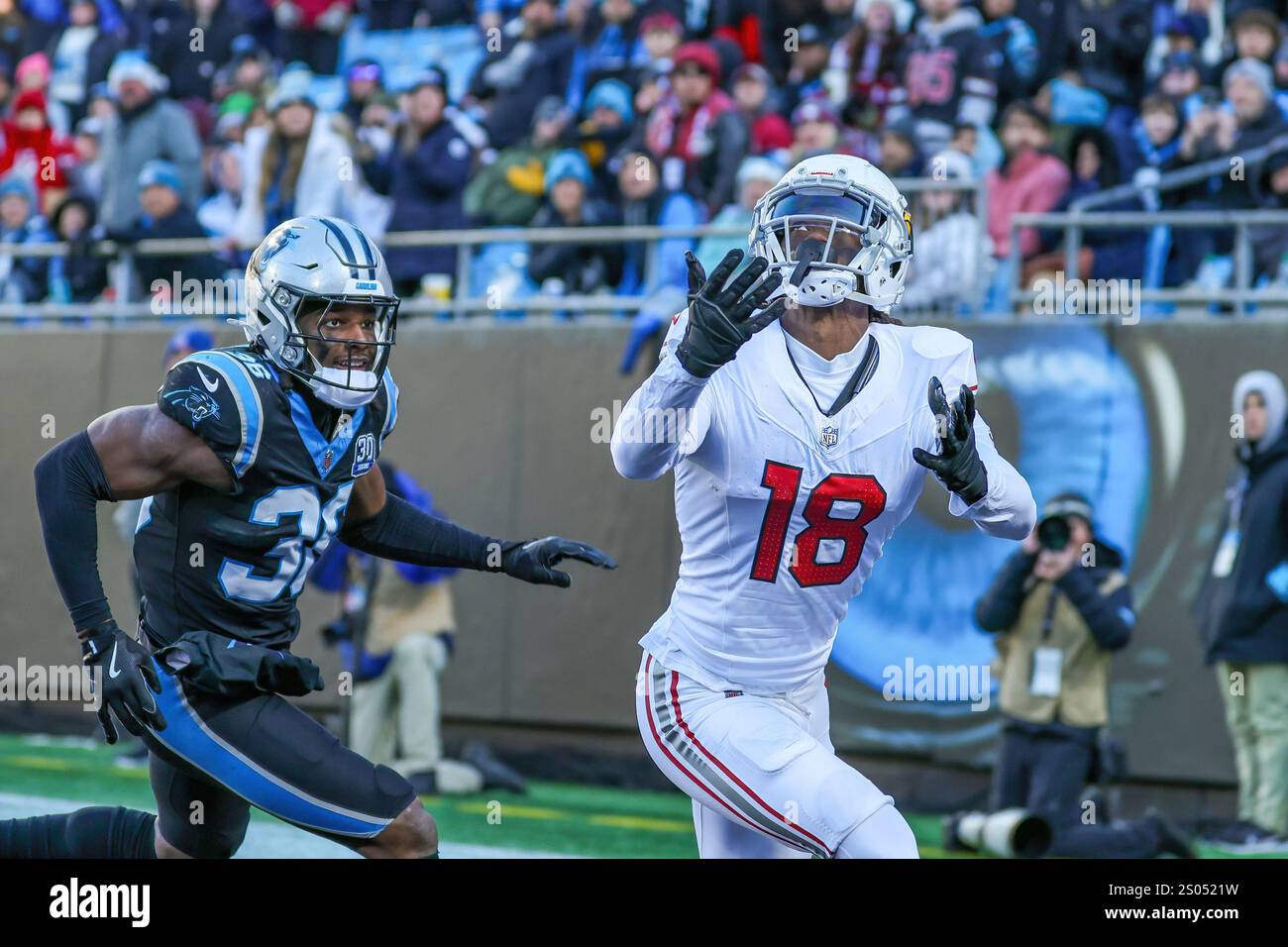 Charlotte, North Carolina, USA. 22nd Dec, 2024. Arizona Cardinals wide ...