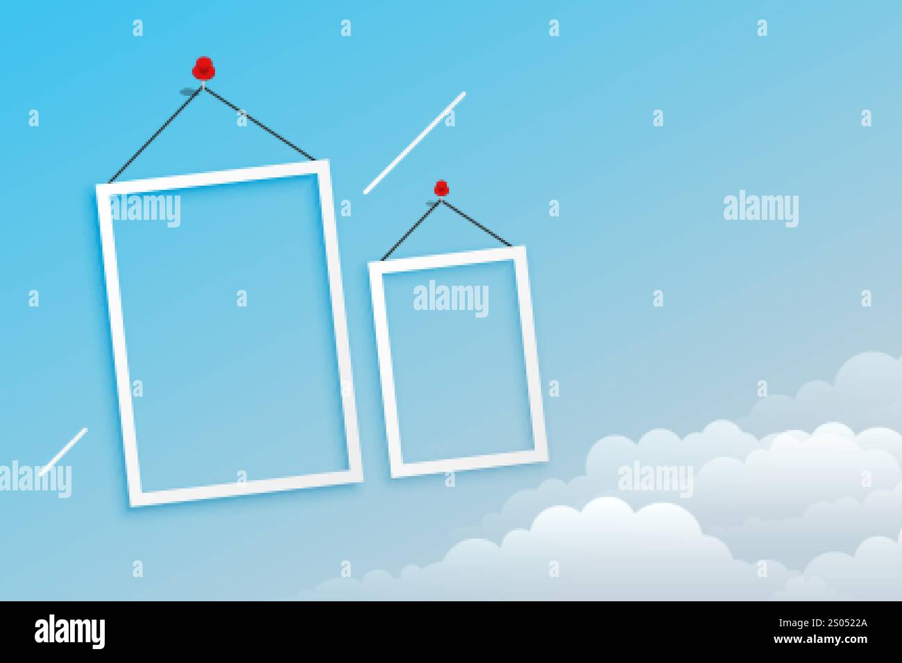 nice photo frames on cloudy background Stock Vector Image & Art - Alamy