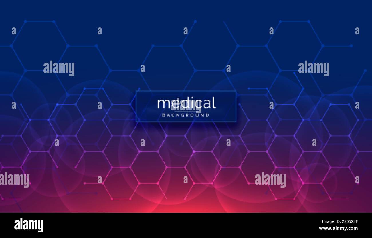healthcare medical background with hexagonal shapes Stock Vector Image ...