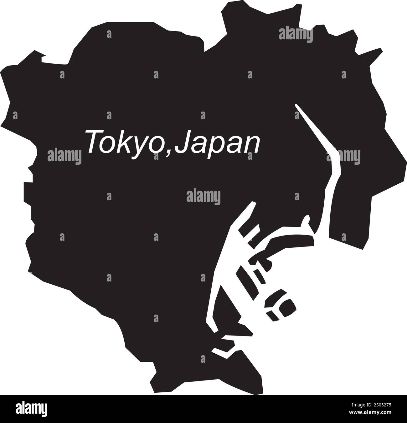 Tokyo Japan map icon vector illustration symbol design Stock Vector ...