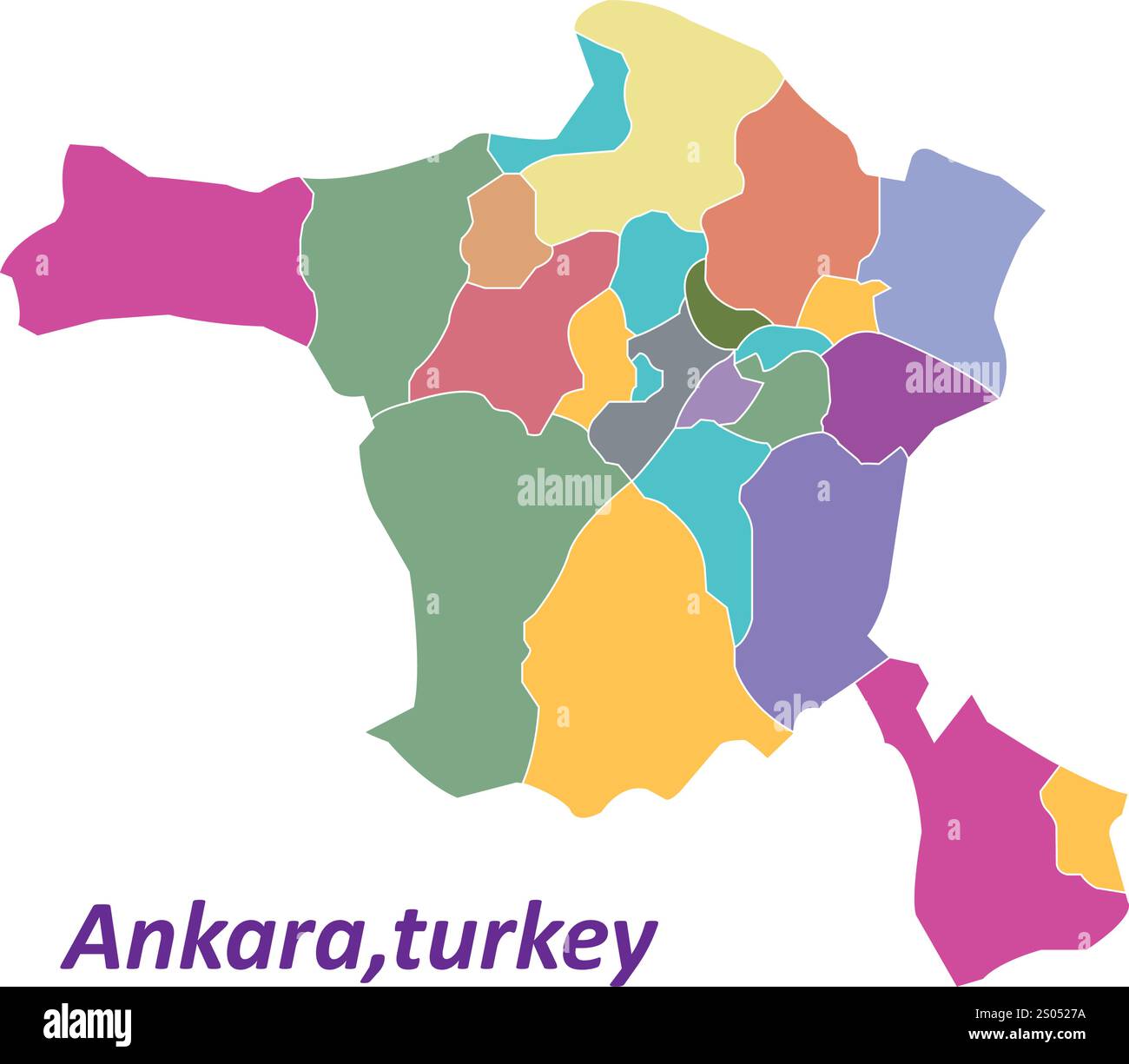 Ankara city map, Turkey vector illustration symbol design Stock Vector ...