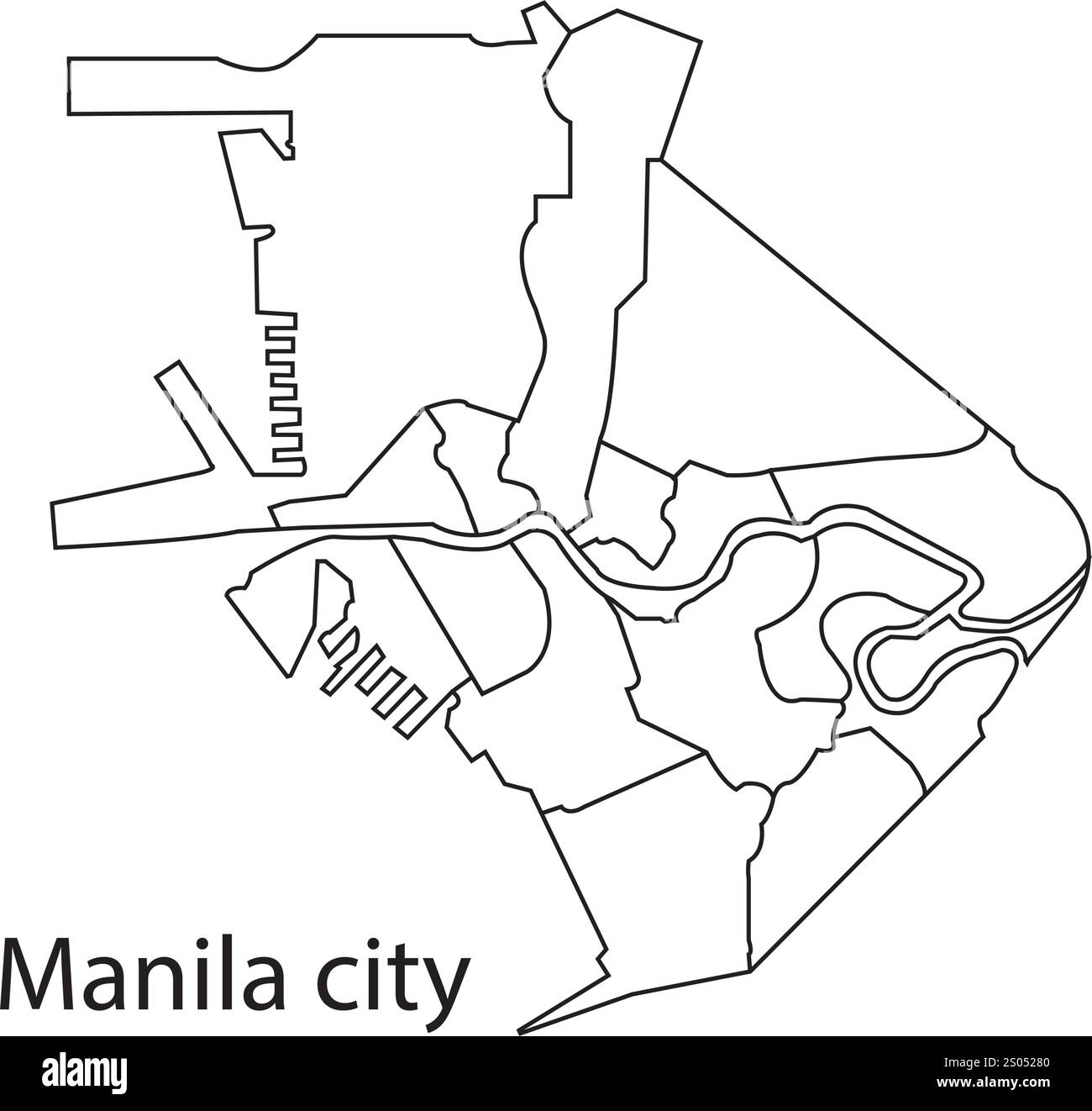 Manila map Cut Out Stock Images & Pictures - Alamy