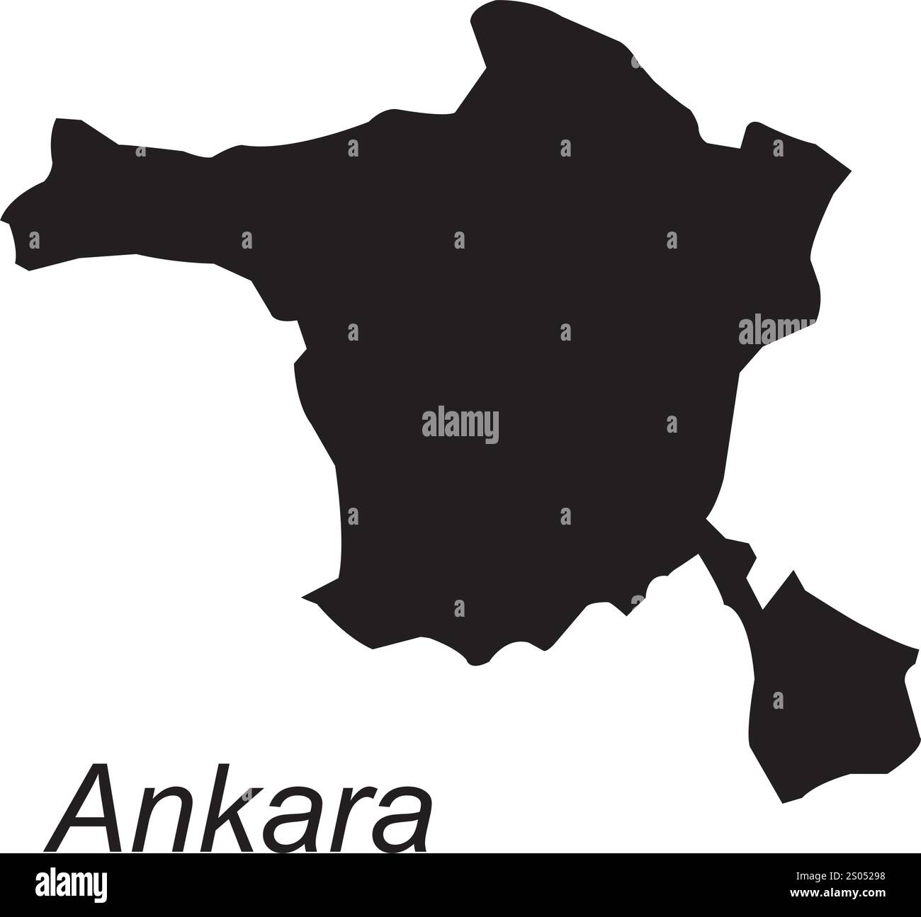 Ankara city map, Turkey vector illustration symbol design Stock Vector ...