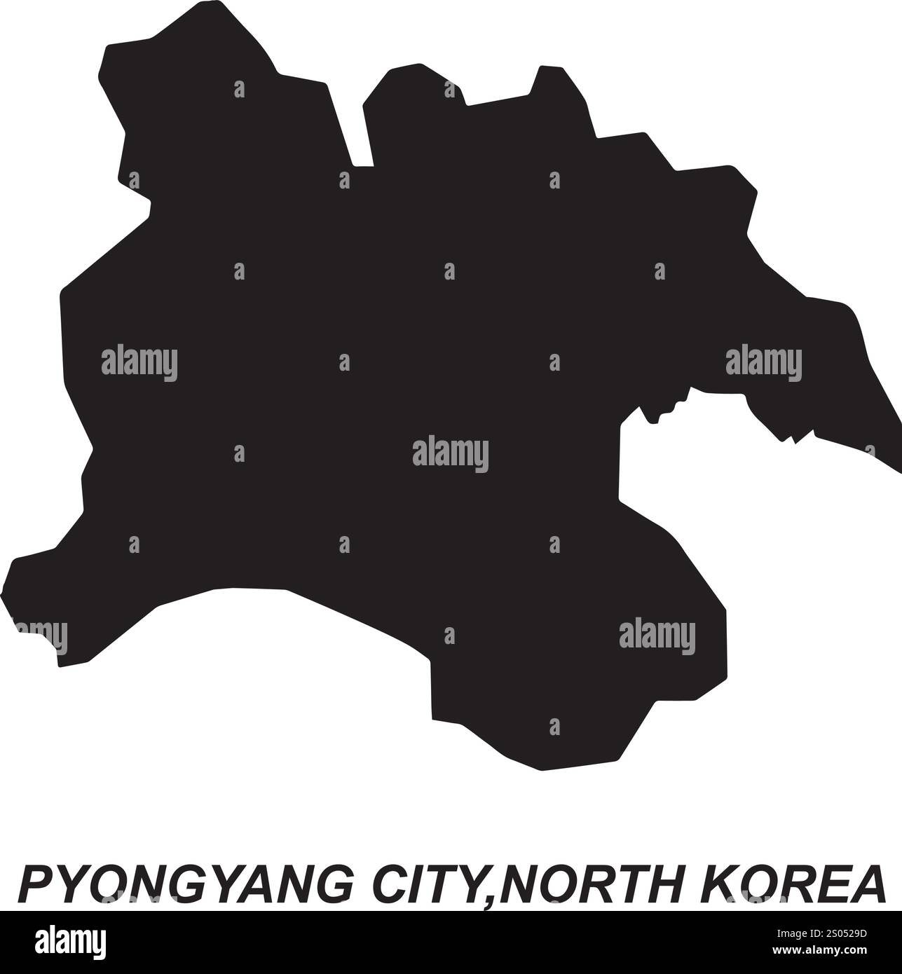 Map of Pyongyang city, North Korea vector illustration design Stock ...