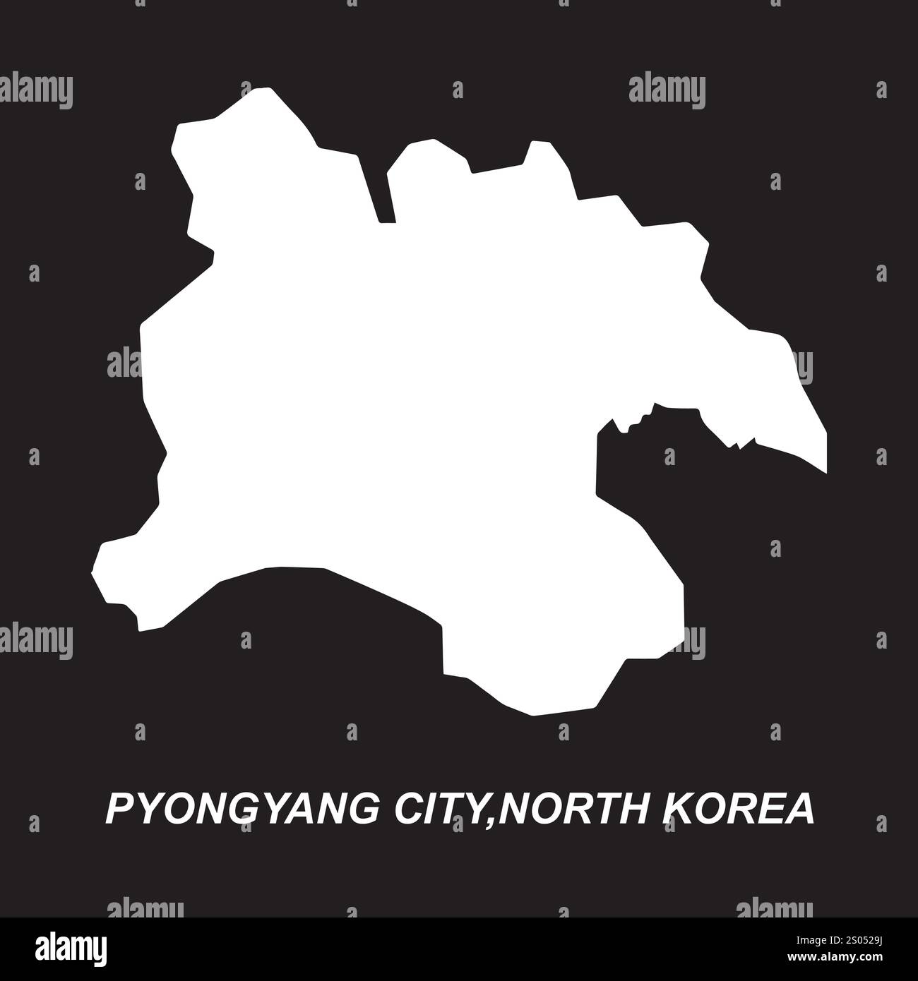 Map of Pyongyang city, North Korea vector illustration design Stock ...
