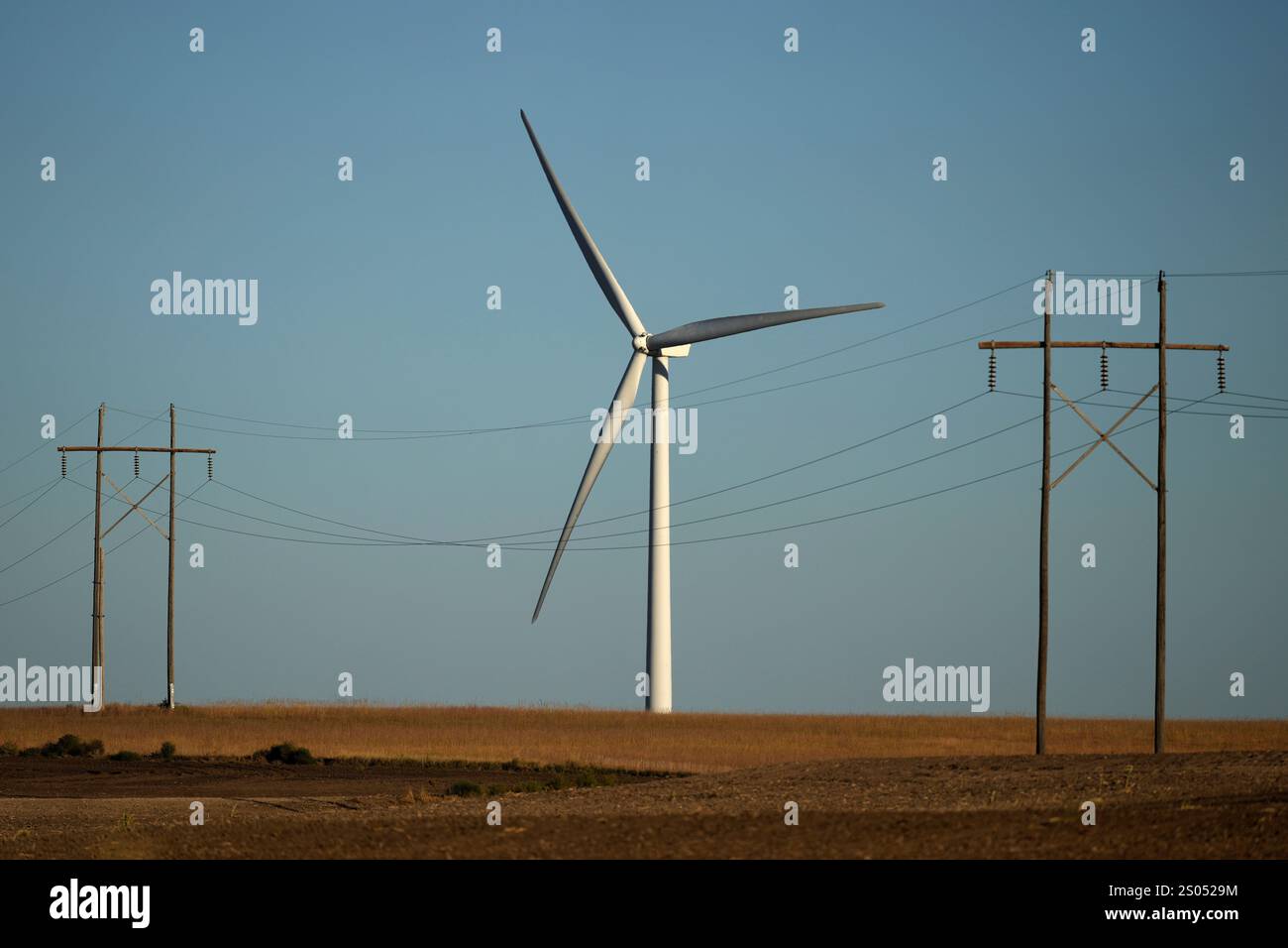 A wind turbine at the Buckeye Wind Energy rises beyond electrical ...