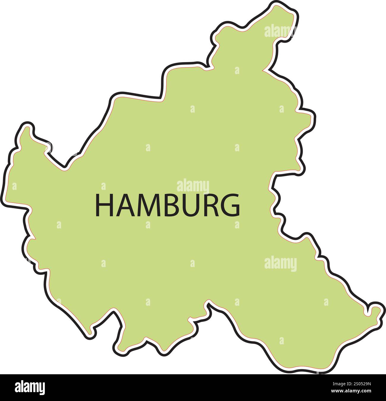 hamburg germany map icon vector illustration design Stock Vector Image ...