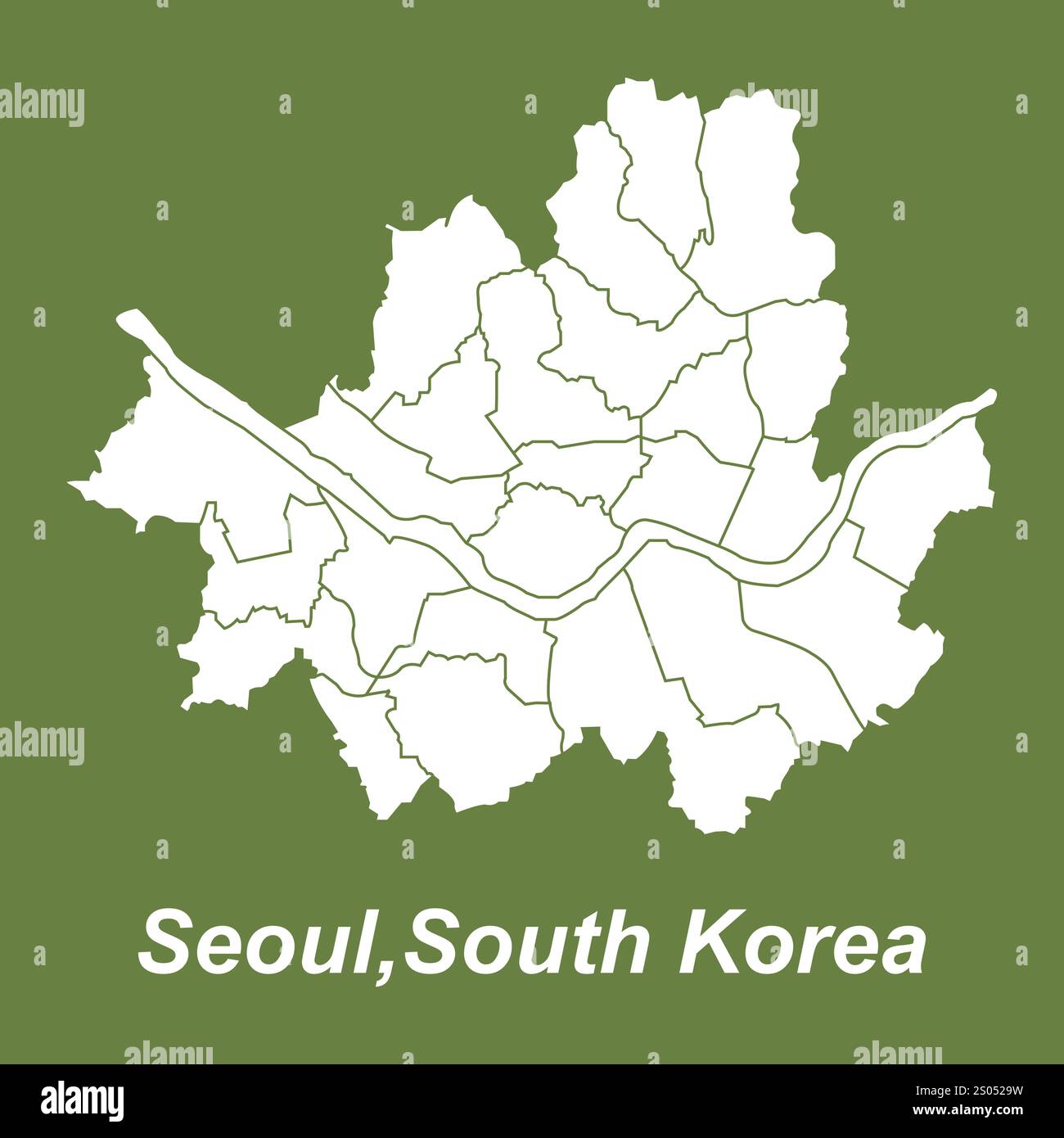 map of seoul south korea vector illustration symbol design Stock Vector ...