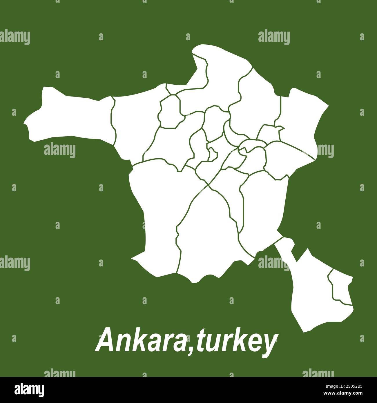 Ankara city map, Turkey vector illustration symbol design Stock Vector ...
