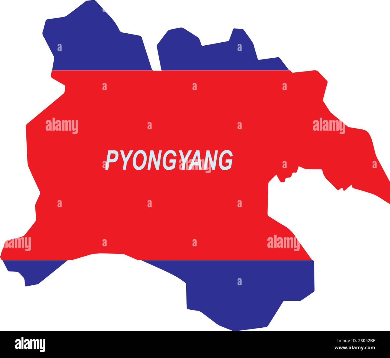 Map of Pyongyang city, North Korea vector illustration design Stock ...