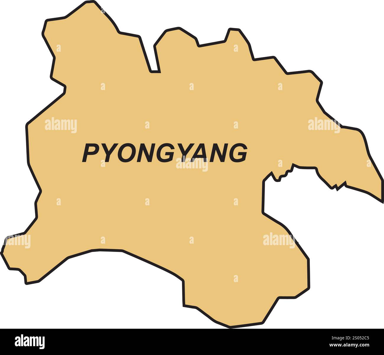 Map of Pyongyang city, North Korea vector illustration design Stock ...