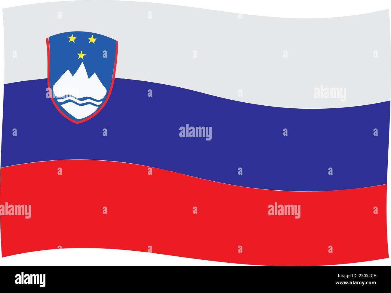 Slovenian country flag vector illustration symbol design Stock Vector ...