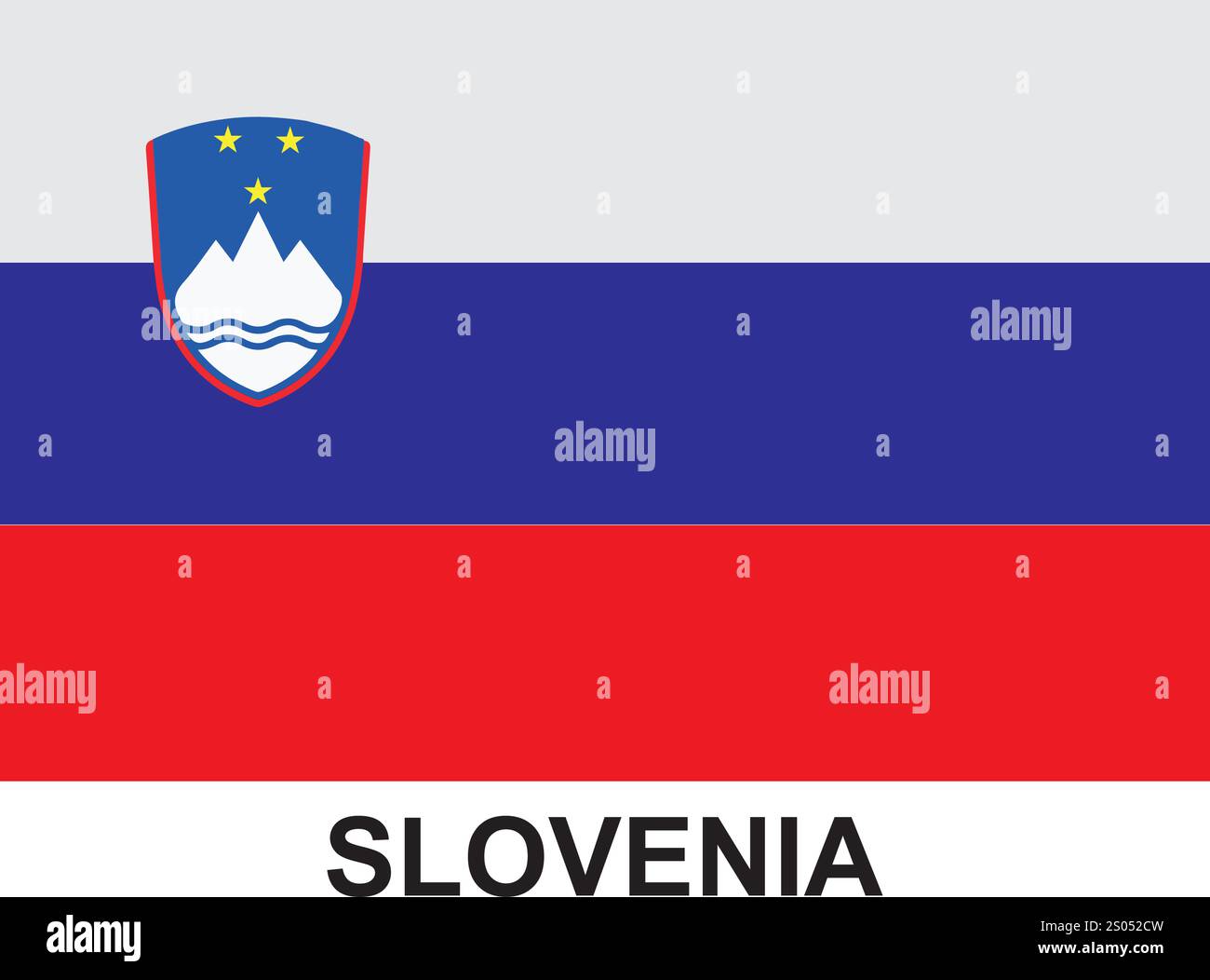 Slovenian country flag vector illustration symbol design Stock Vector ...