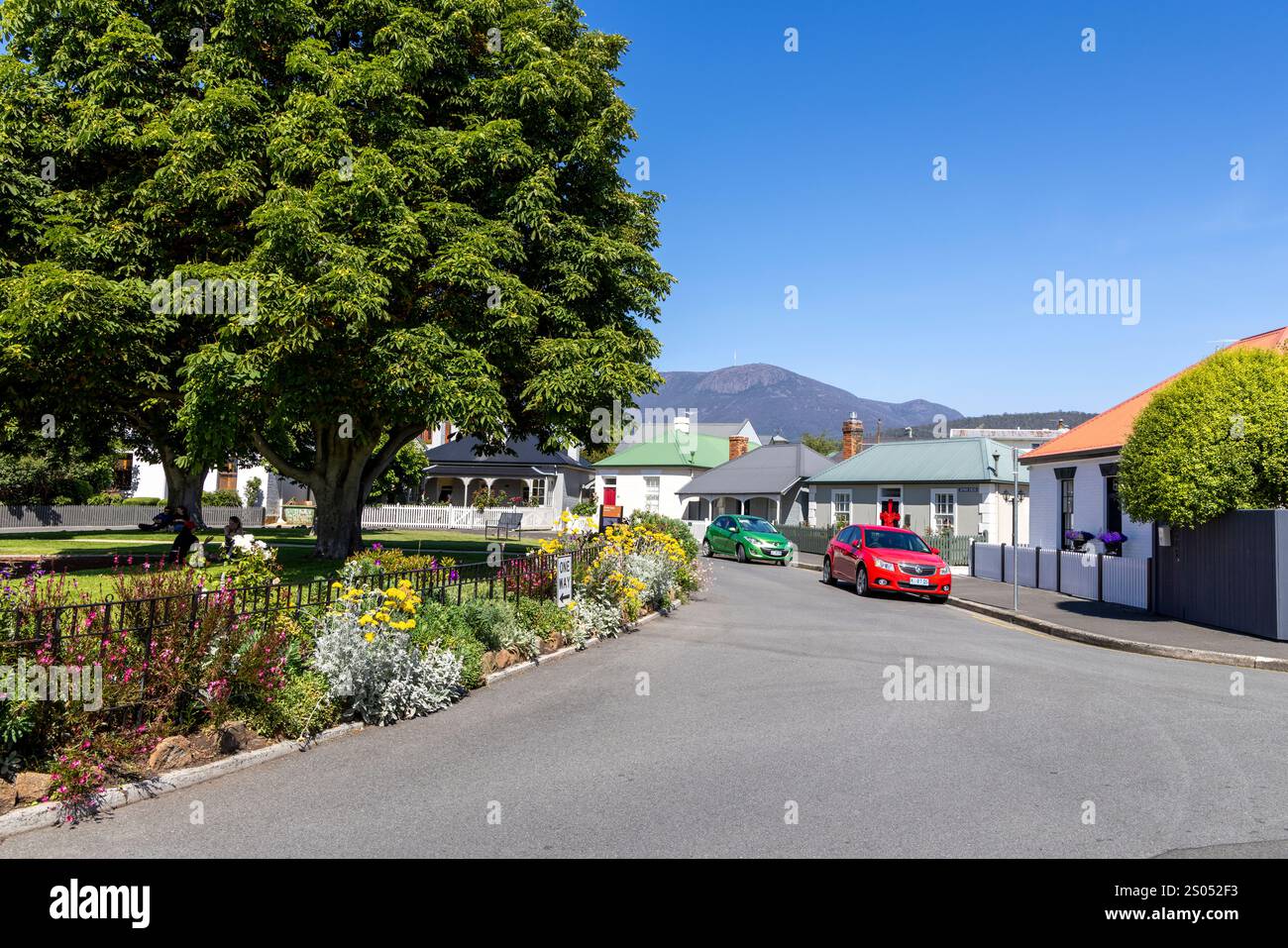 Arthur Circus Battery Point Hobart, village green with plants and ...