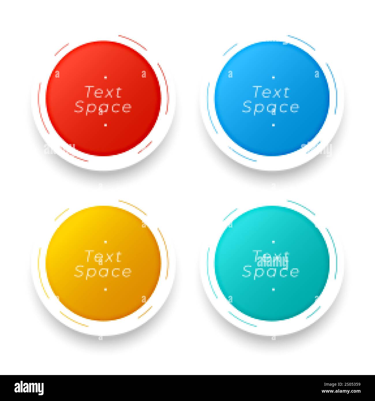 3d circular buttons in four colors Stock Vector Image & Art - Alamy