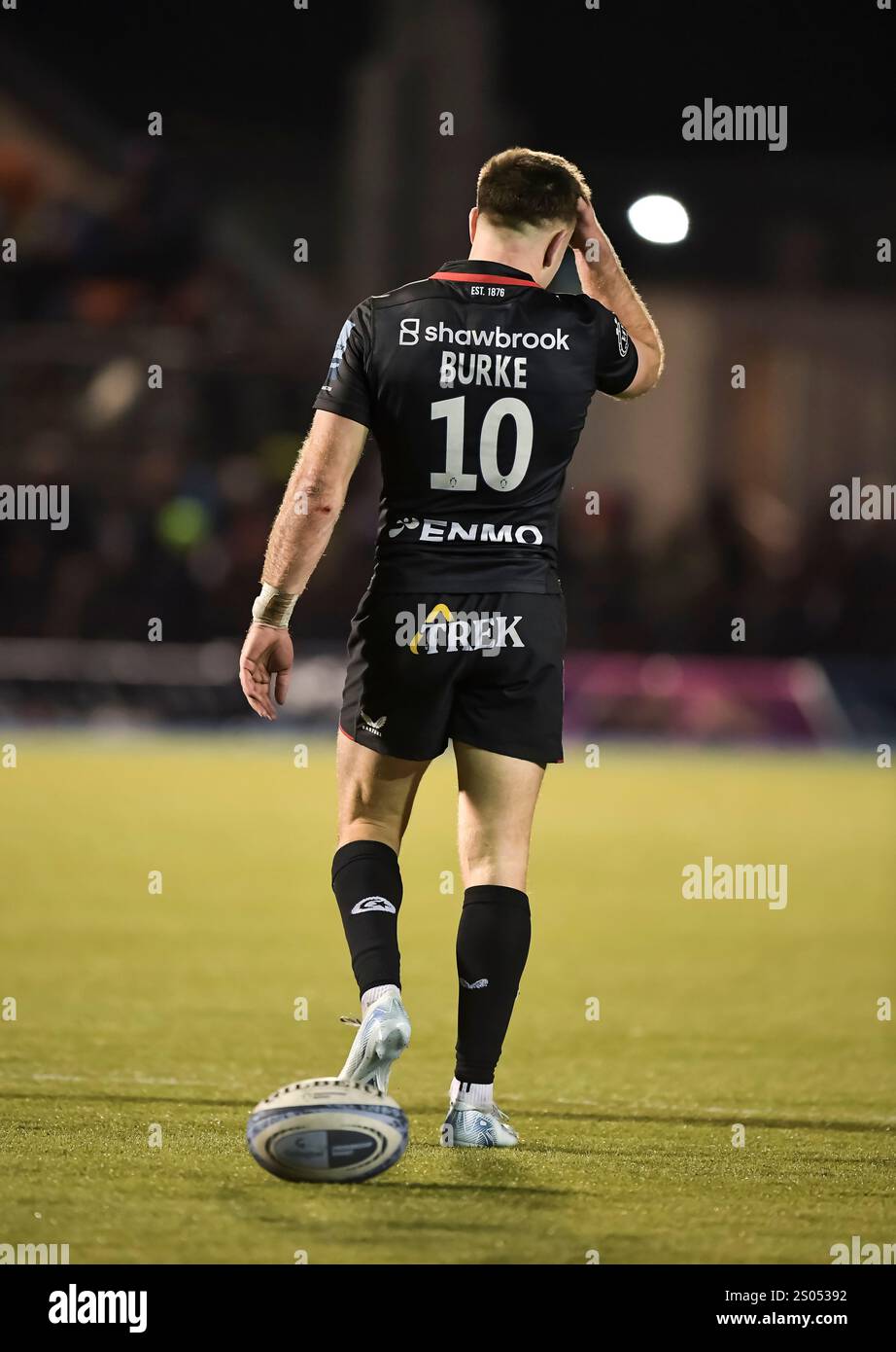 Fergus Burke of Saracen during the Saracens v Northampton Saints ...