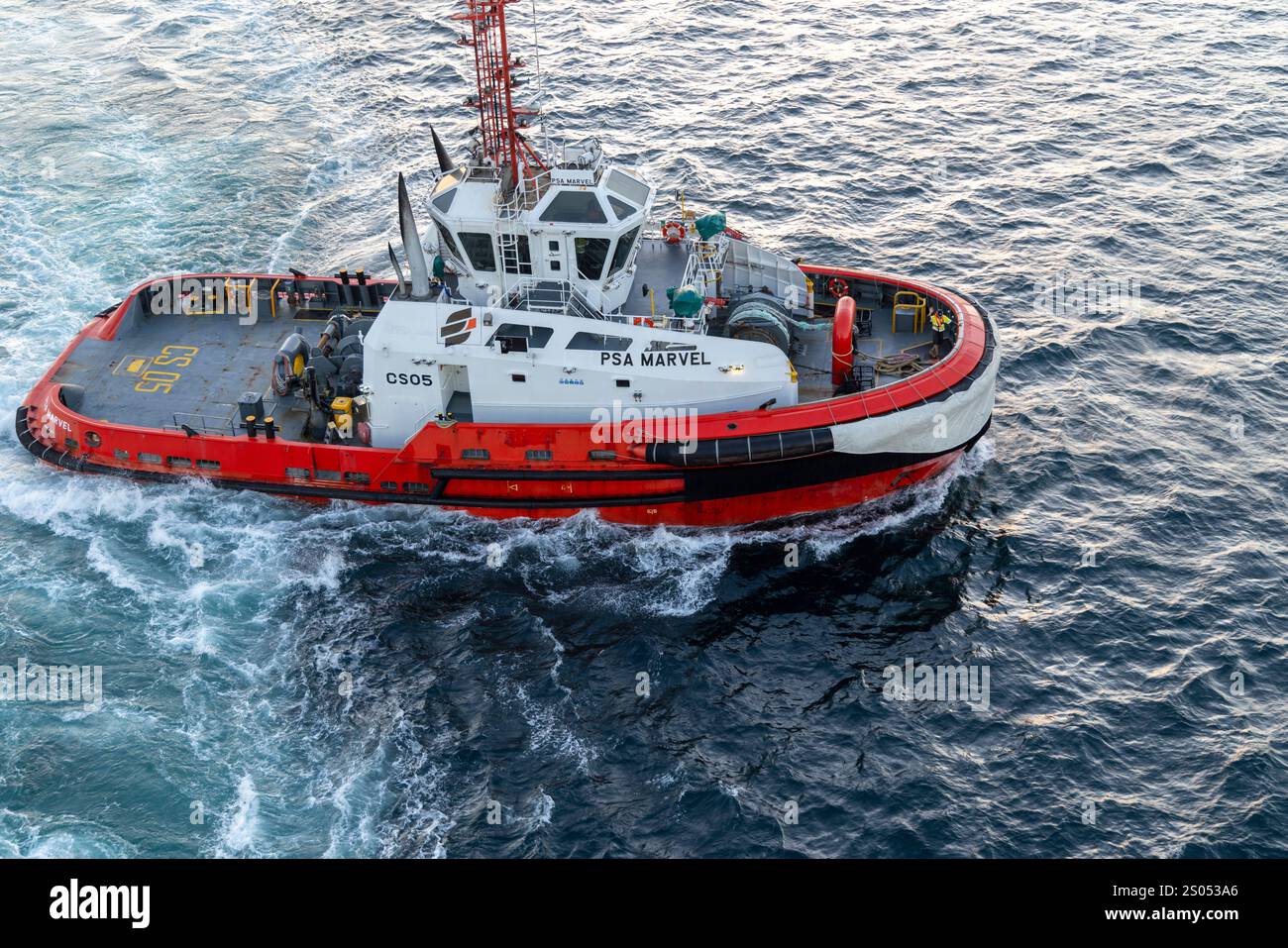 PSA Marvel australian tugboat on Sydney harbour having guided Queen ...