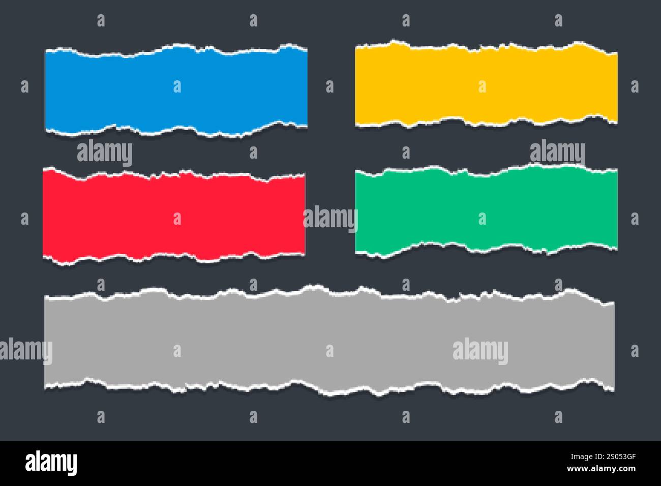 colorful torn ripped paper sheet textures set Stock Vector Image & Art ...